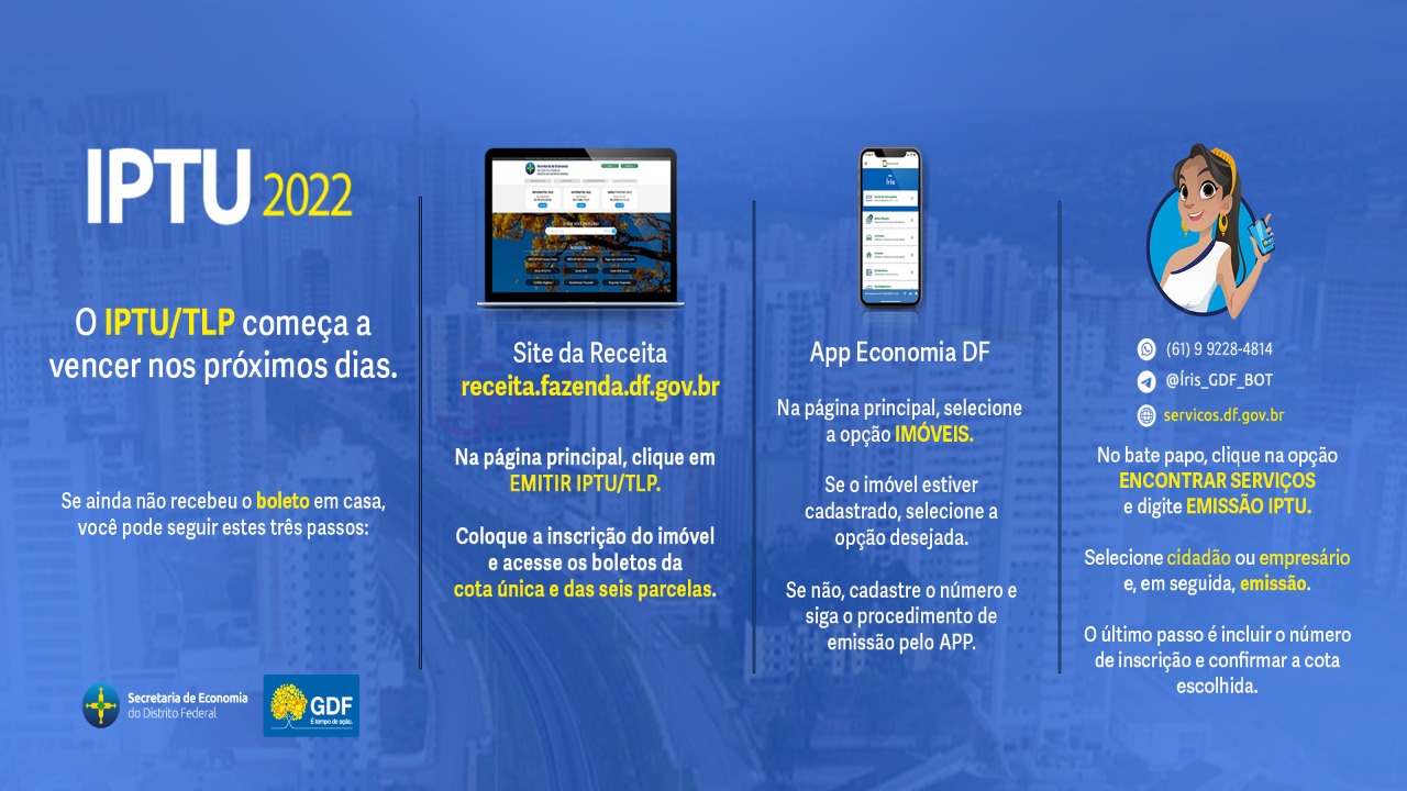 IPTU: saiba como emitir o boleto pela internet | Jornal de Brasília
