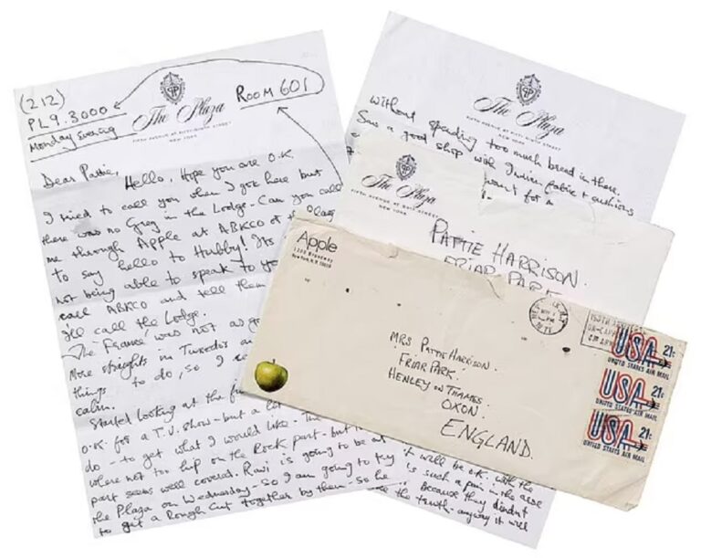 Cartas de amor de George Harrison e Eric Clapton para affair são colocadas à venda | Jornal de ...
