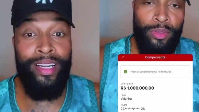 Ex-BBB Nego Di doa R$ 1 milhão para ação de Matteus | Jornal de Brasília