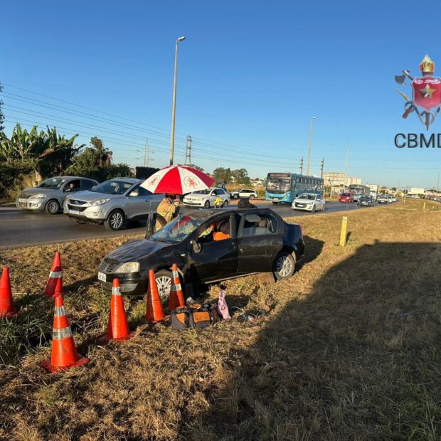 Capotamento na BR 070 resulta em vítima transportada para o hospital | Jornal de Brasília